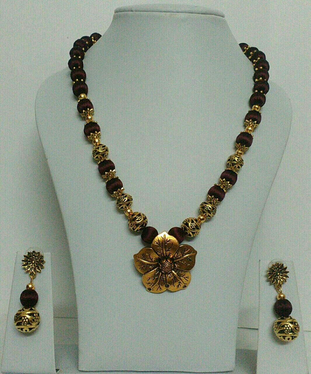 silk thread jewellery designs