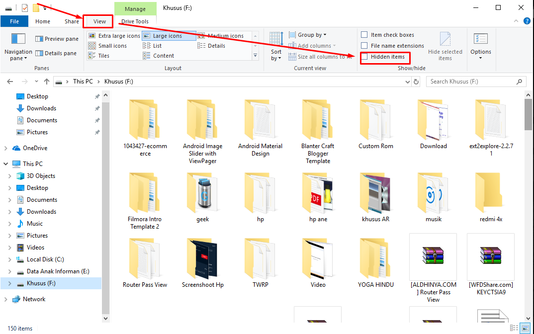 Cara Menampilkan File Atau Folder Yang Tersembunyi Ragons Images Cara Menampilkan File Atau Folder Yang Tersembunyi Ragons Images