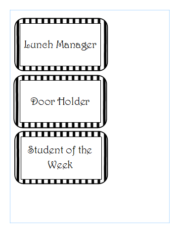 Classroom Jobs Tags | Sunday's Lullabies