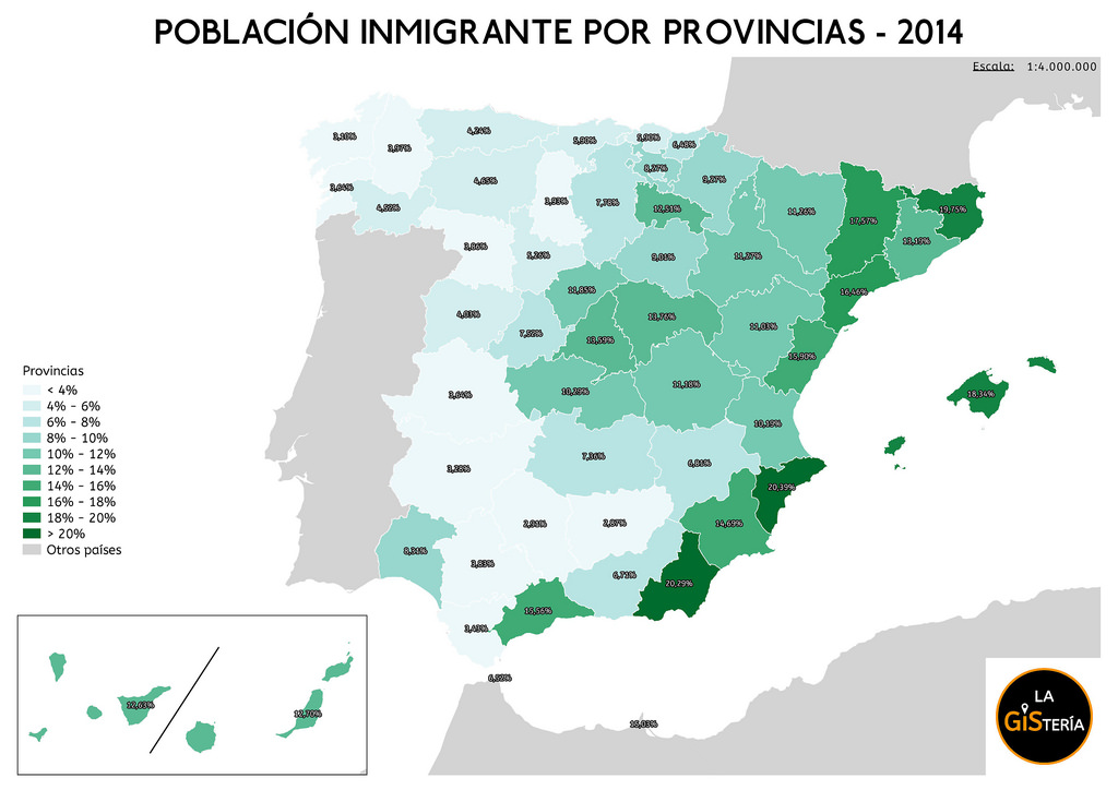 La inmigración en el mundo: Las inmigraciones en España