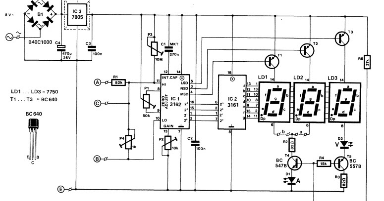 Bobo Elektronik: Voltmeter digital CA3162