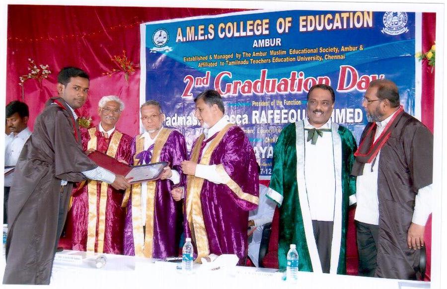 AMITY INDIA: A.M.E.S COLLEGE OF EDUCATION:SECOND GRADUATION DAY