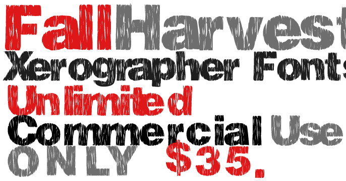 Official Xerographer Fonts: Special Deal on Fall Harvest Font by ...
