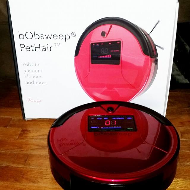 bObsweep PetHair Robotic Vacuum Cleaner and Mop, Rouge | Wrapped Up N U