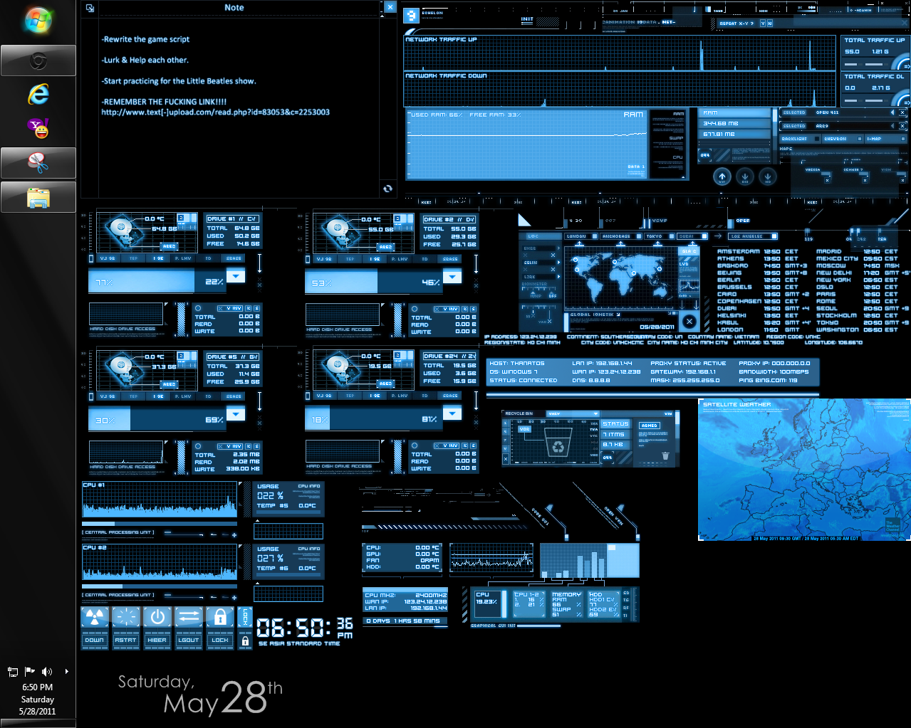 Green Death: [Computer]Guide to "awesomize" your desktop with Rainmeter