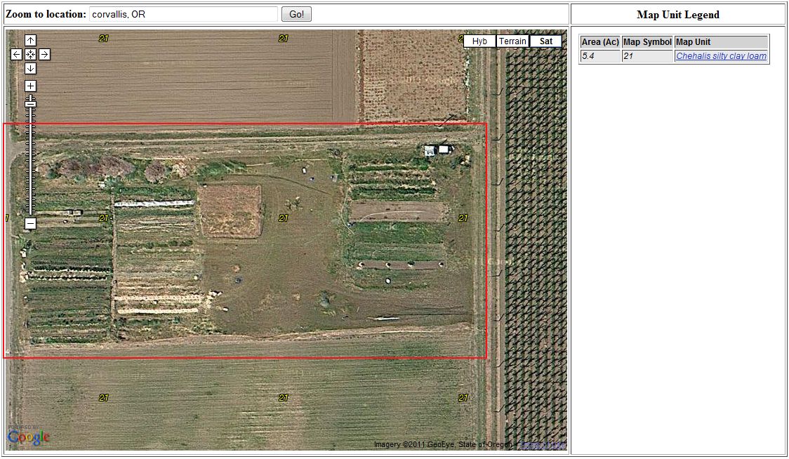 Organic Growers Club: Soils Map and Series Desription