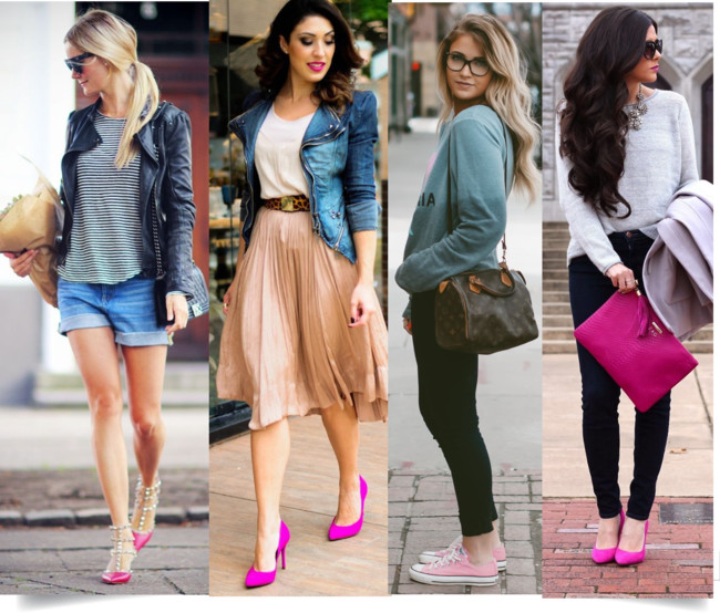 Blogando Rosa Chiclete: Como usar sapatos coloridos