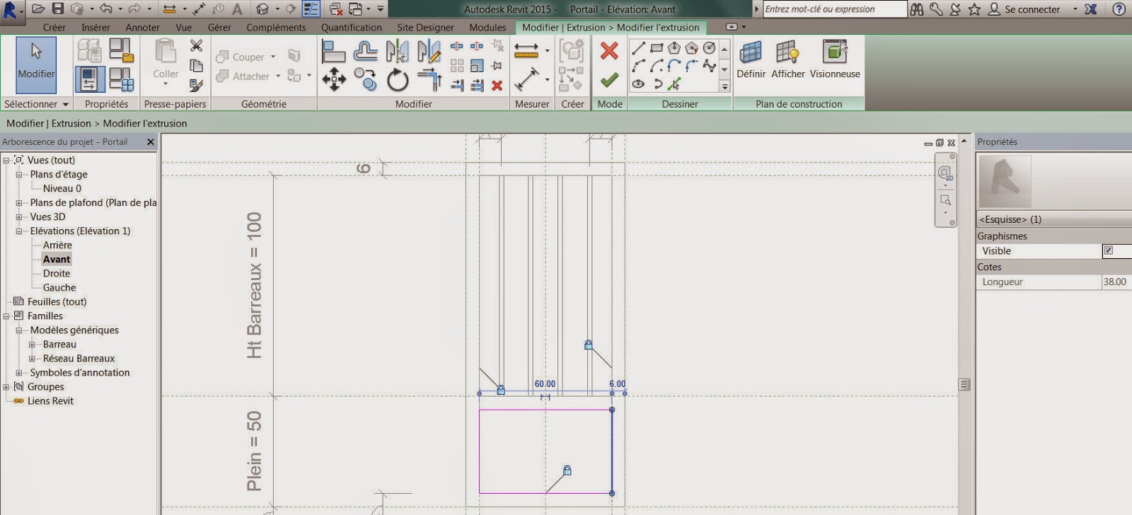 Revit-Mémo: Revit 2015_Famille_Portail paramétrique, Familles ...