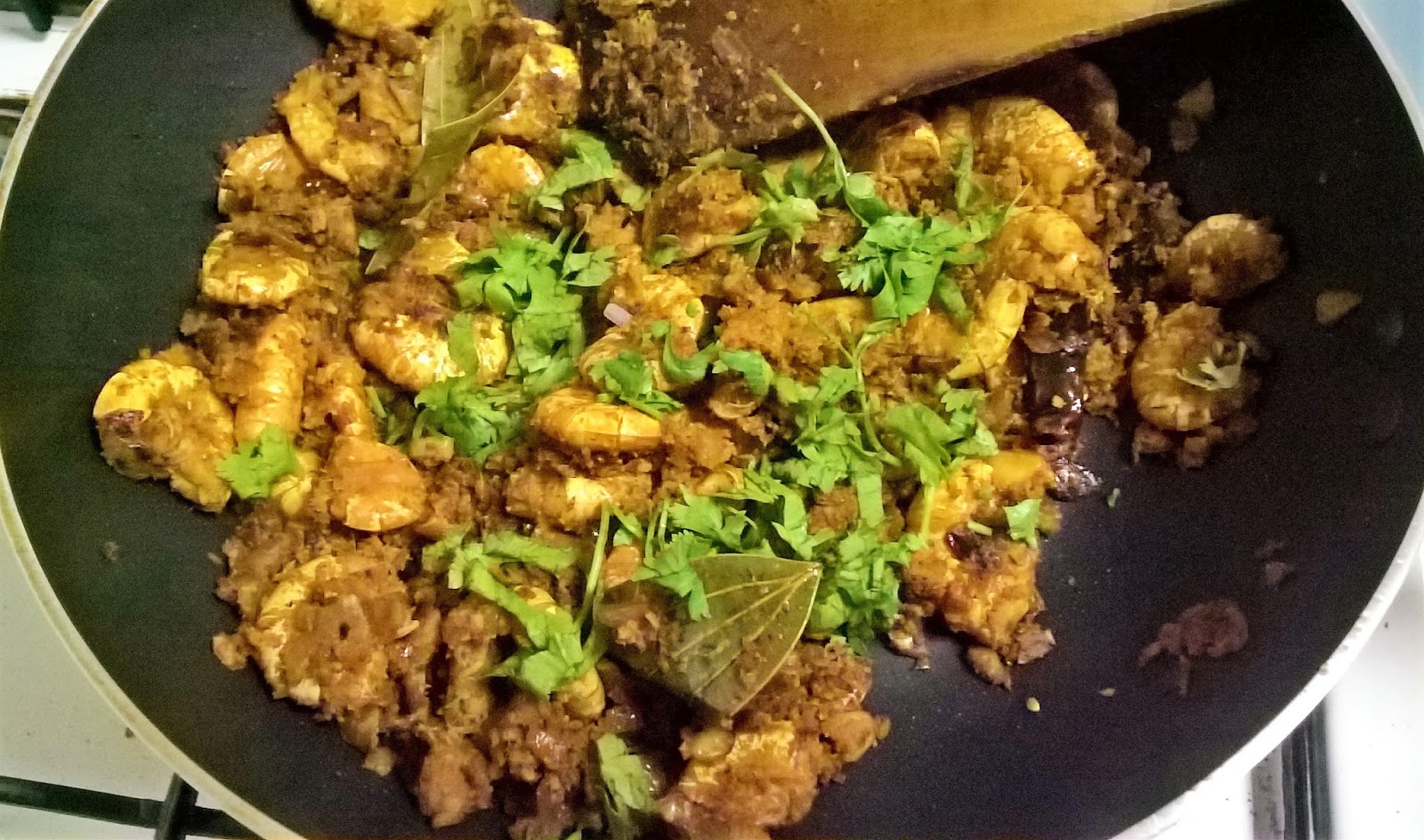 Bethica's Kitchen Flavours: Chingri Narkel Fry (Prawn Coconut Fry ...