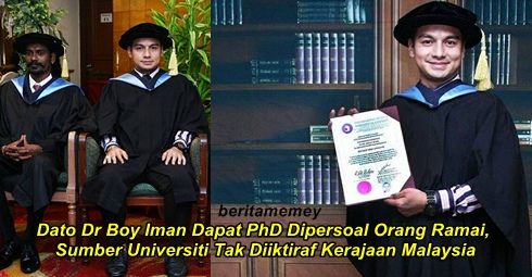 PhD Boy Iman Dipersoal Orang Ramai, Rupanya Sumber Universiti "Tak ...