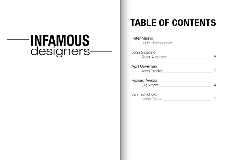 Janie Hirschbuehler In Design Title Page Table Of Contents Janie Hirschbuehler In Design Title Page Table Of Contents