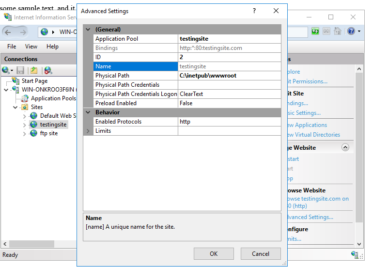 Milestone 2 (Setup IIS and FTP Server)