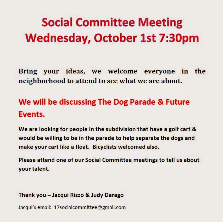 The Isles At Waterway Village Social Committee Meeting October 1st the-isles-at-waterway-village-social-committee-meeting-october-1st