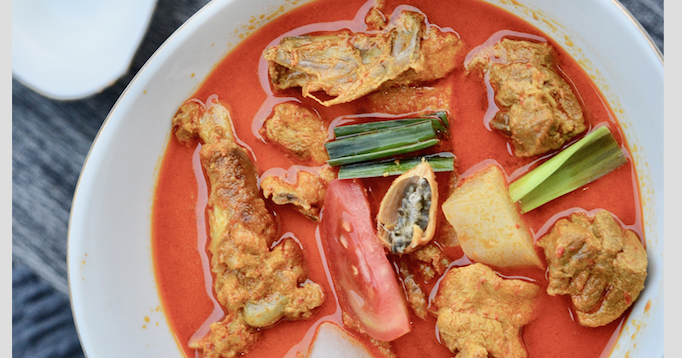 Indonesian Medan Food: Gulai Manuk dengan gundur, Khas Tanah Karo