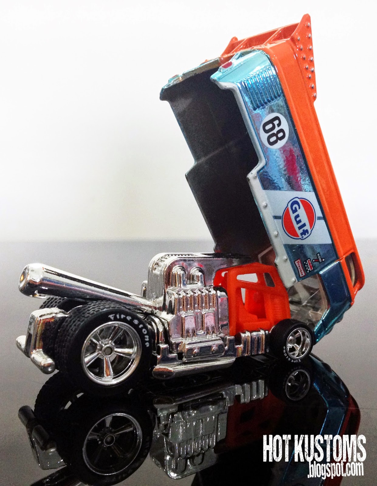 Hot Kustoms Mini Cars: 2014 RLC Gulf Racing Drag Bus
