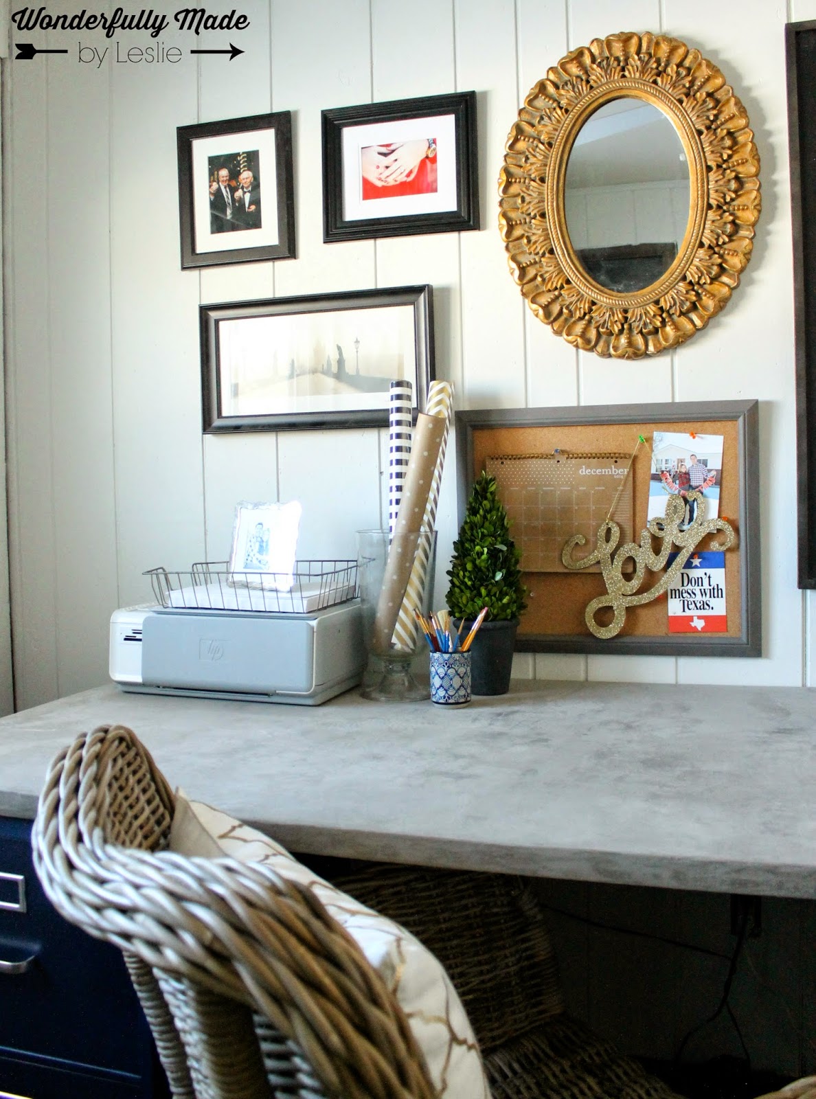 Wonderfully Made: DIY Concrete Desktop