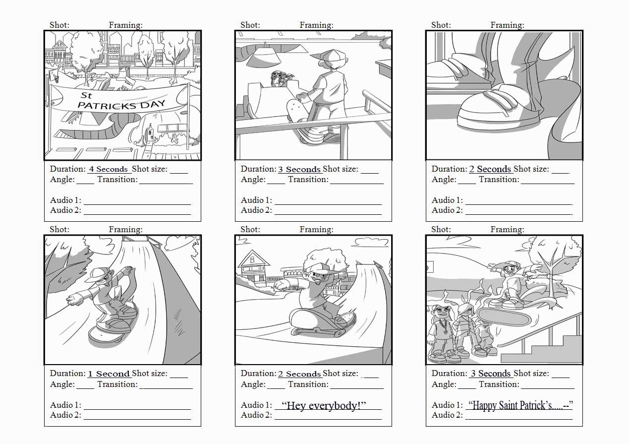 Illustration with Animation: Wild Grinders Storyboarding Progress