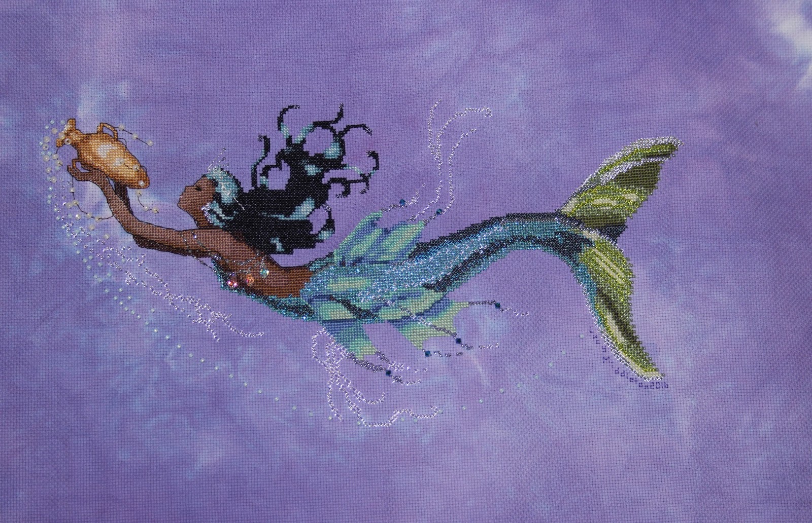 Stitches and Things: Finished Mediterranean Mermaid
