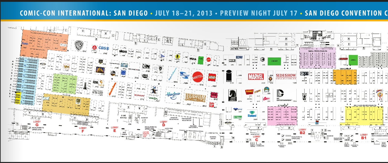 JAFO's NEWS - the FUN in FunKo: SDCC 2013 - Convention Floor Maps ...
