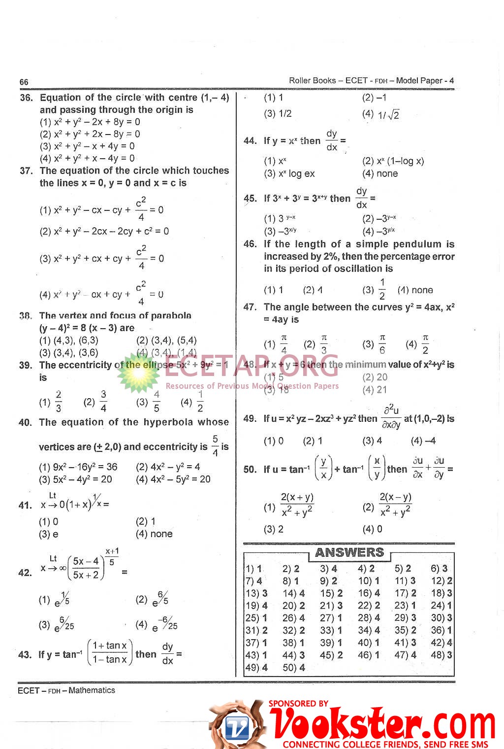 ECETAP - 2016, Previous, Model Papers, Question Papers EEE,ECE,SCE ...
