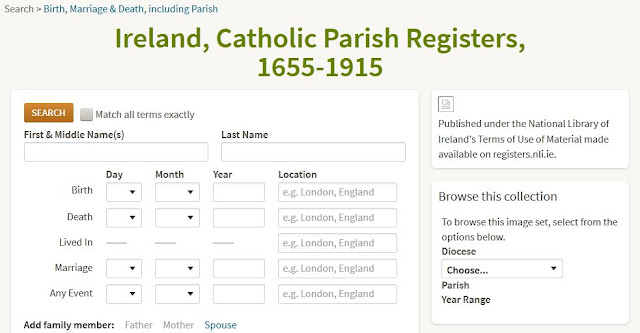 Worldwide Genealogy ~ A Genealogical Collaboration: Irish Catholic ...