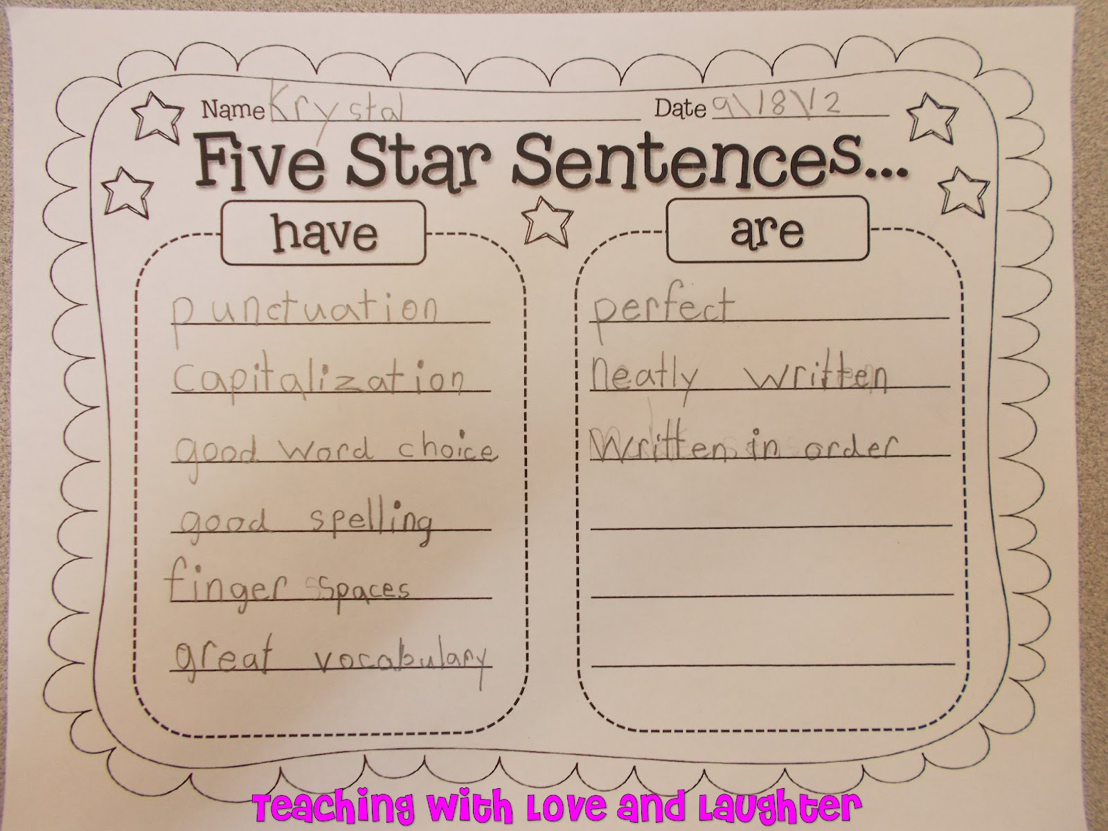 Teaching With Love and Laughter: September 2012