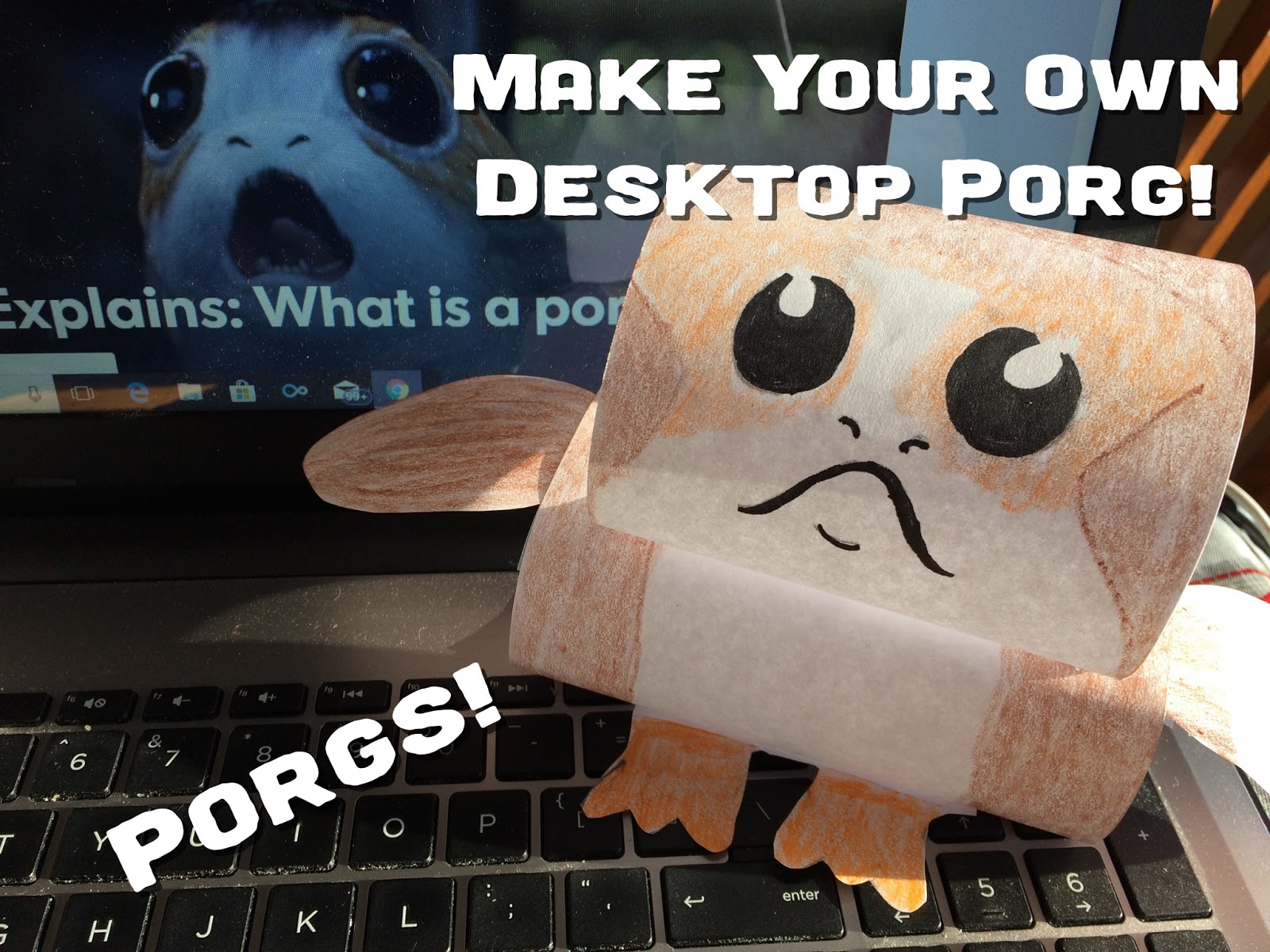 Make Your Own Desktop Porg! Easy Porg Crafts Inspired by Star Wars ...
