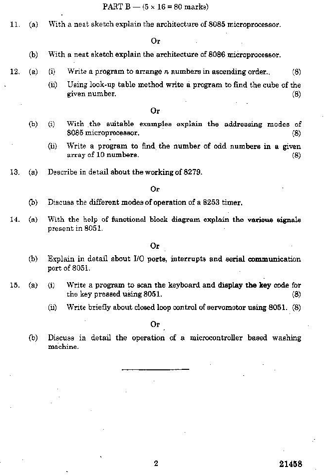 Ec2312 Microprocessors And Microcontrollers Nov Dec 2015 Question Paper University Question Papers