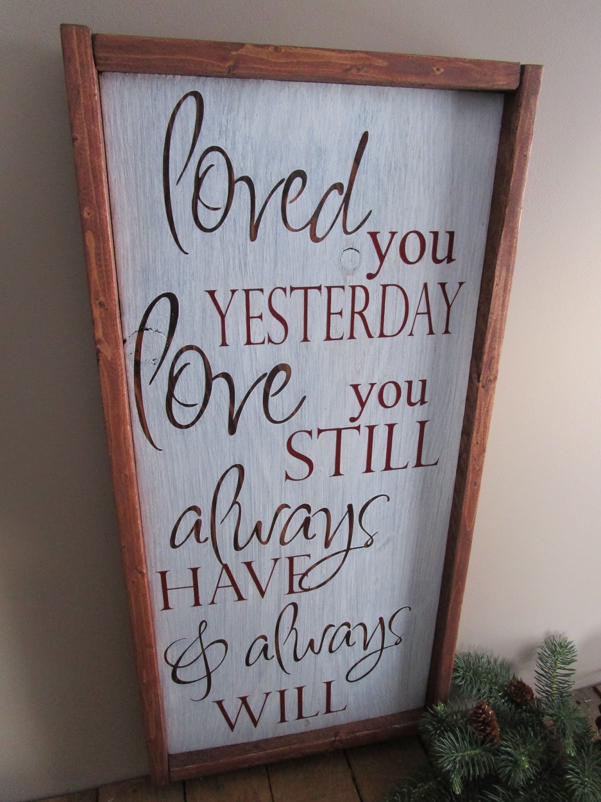 Northwoods Attic: Framed Hand Painted Wood Signs with Quotes