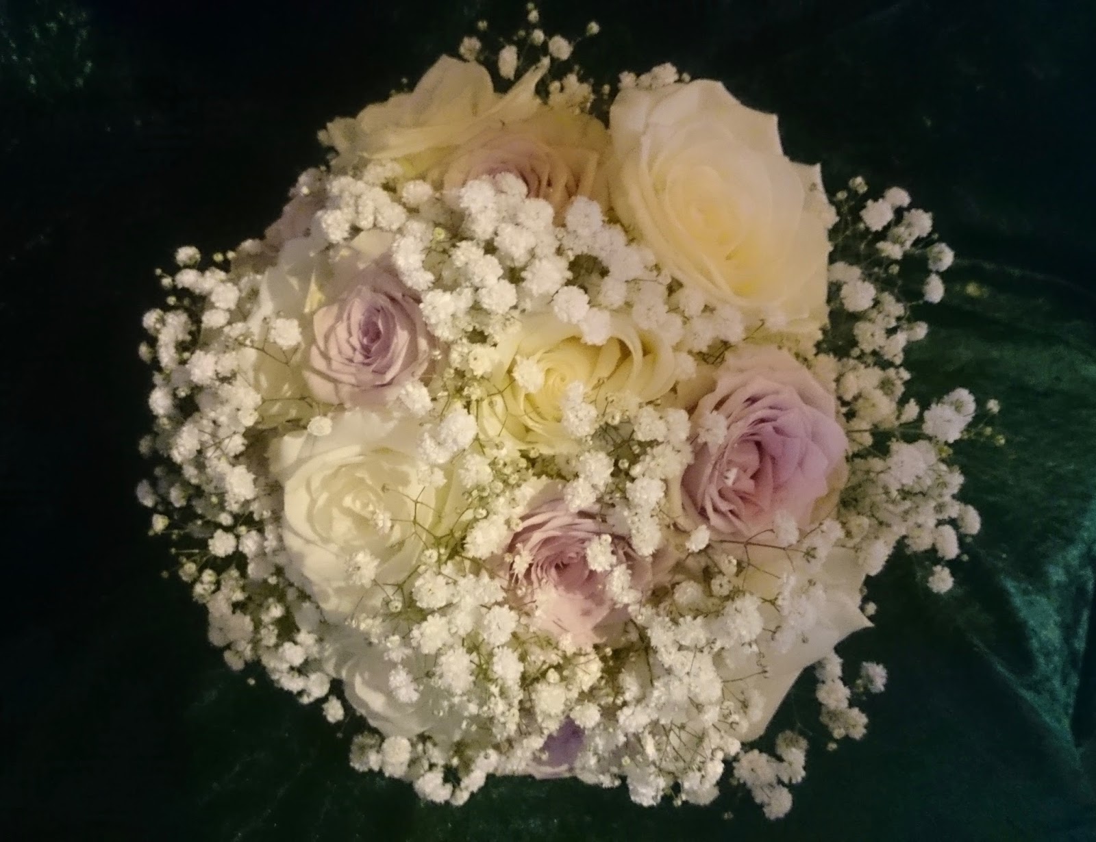 Sandra's Flower Studio.: Ivory and dusky pink rose wedding posies
