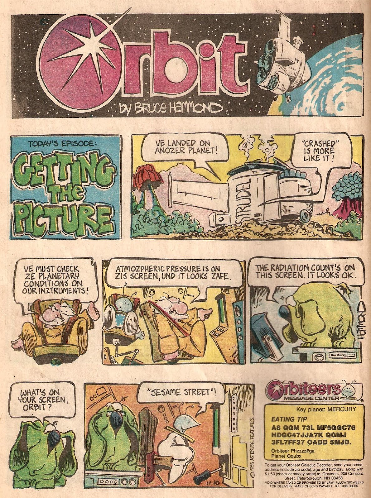 Sunday Comics Debt: The Orbit Project