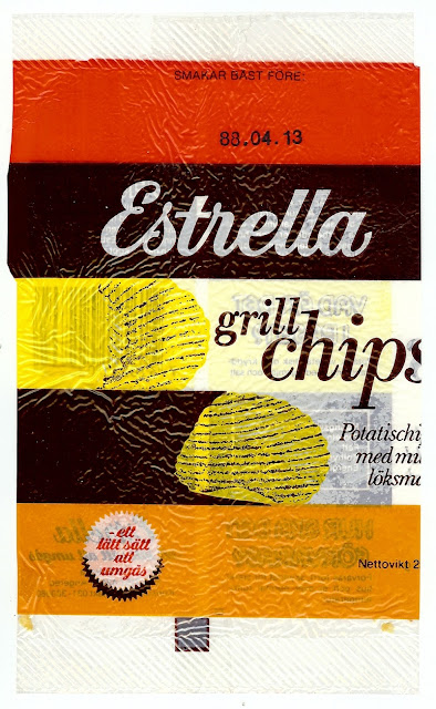 Nostalgorama: Estrella grillchips-påse från 1988
