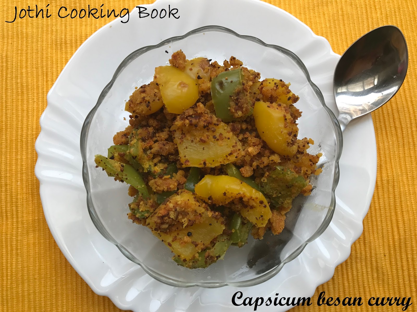 Jothi Cooking Book: Capsicum Besan Fry