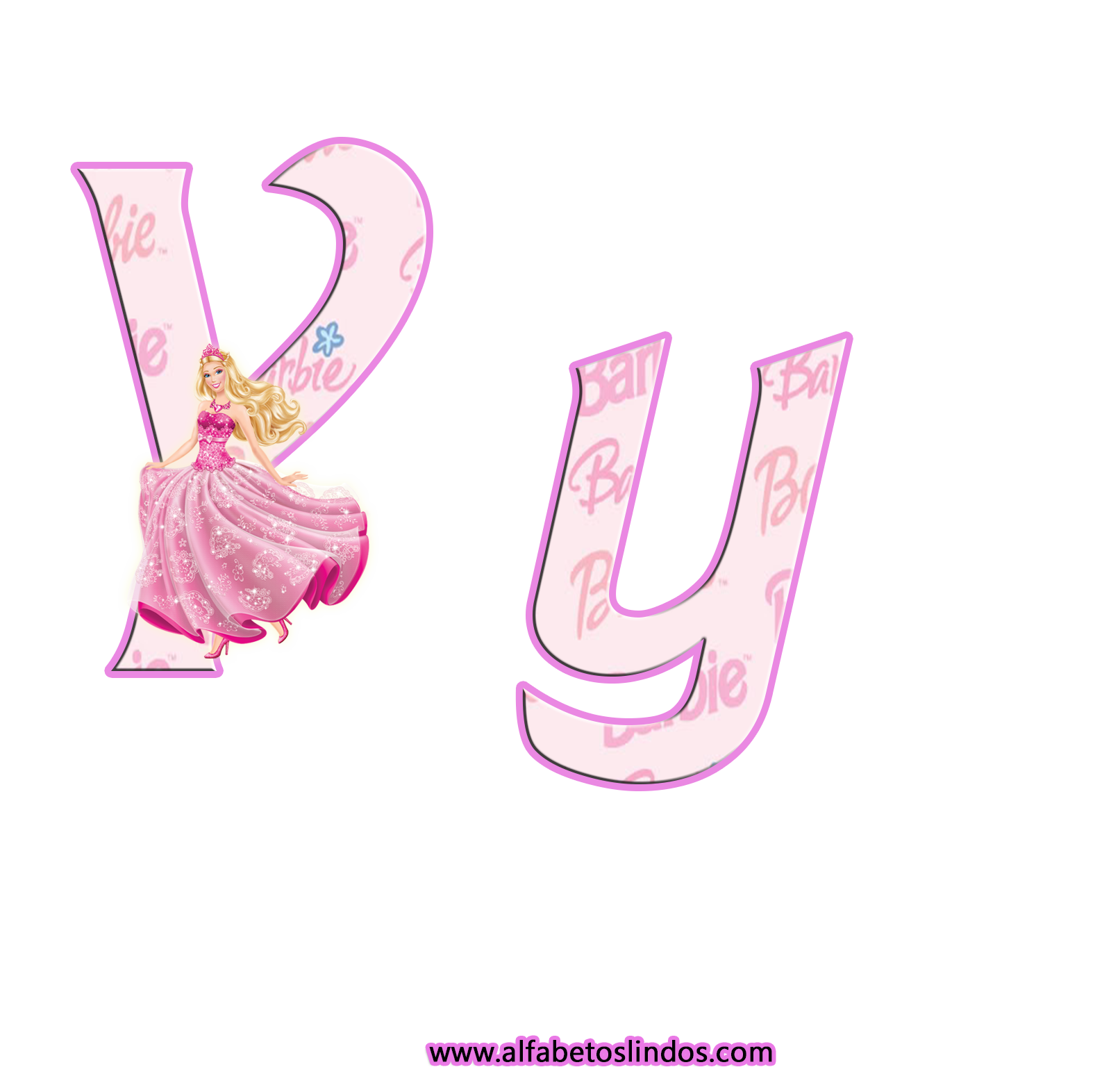 Precioso Alfabeto de Barbie Princesa. - Oh my Alfabetos!