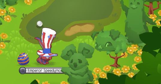The Animal Jam Spring!: Pig Topiary Item in Spring Cottage Den