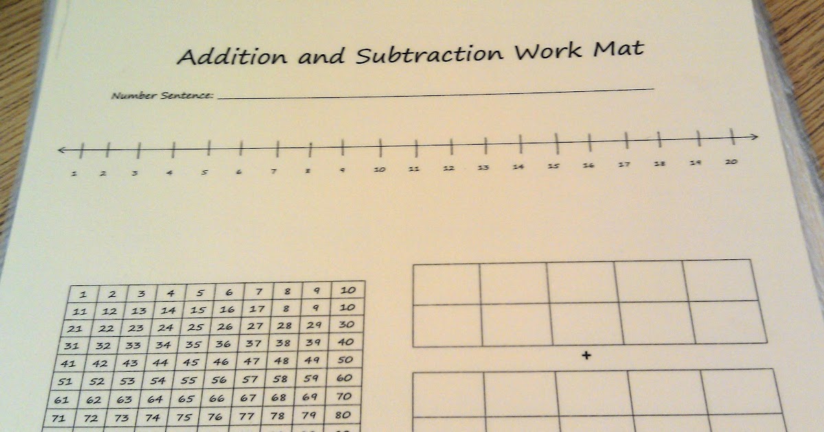 Eclectic Educating: Addition and Subtraction Work Mats