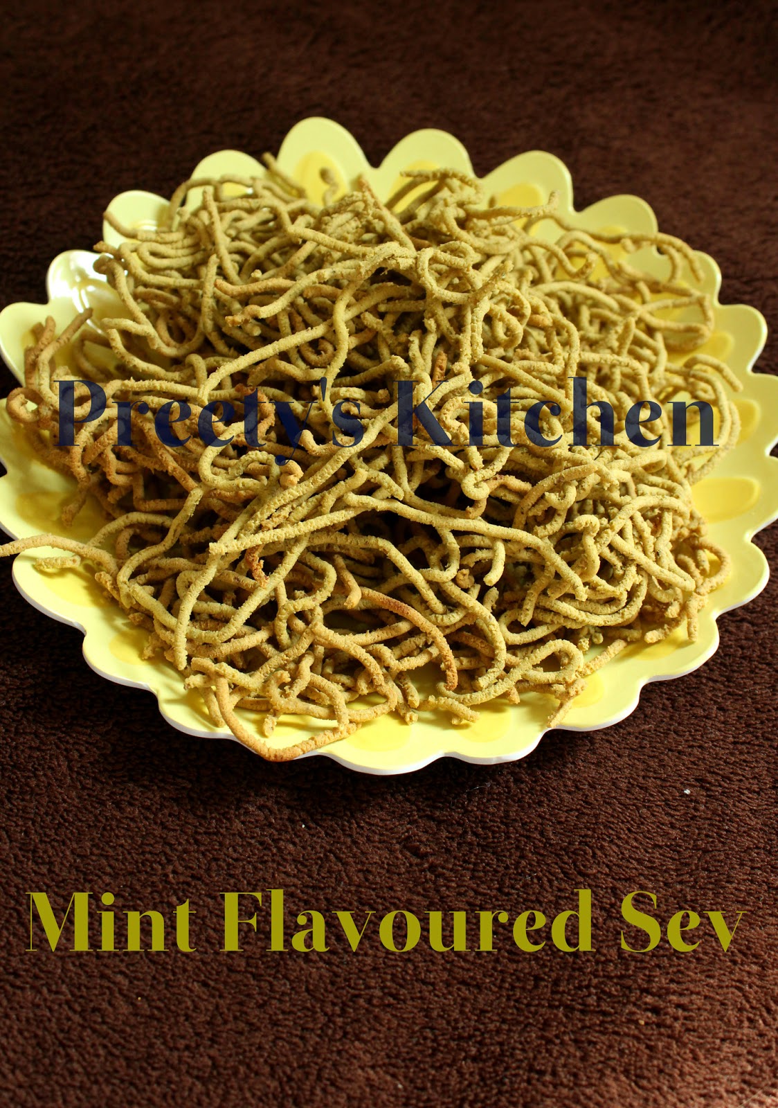 Preety's Kitchen: Mint Flavoured Sev/Sirni/Mixture
