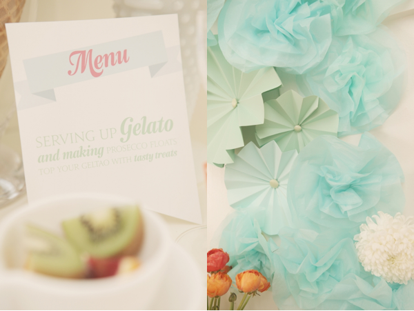 Sweet Tooth: Dessert Table: Gelato Bridal Shower