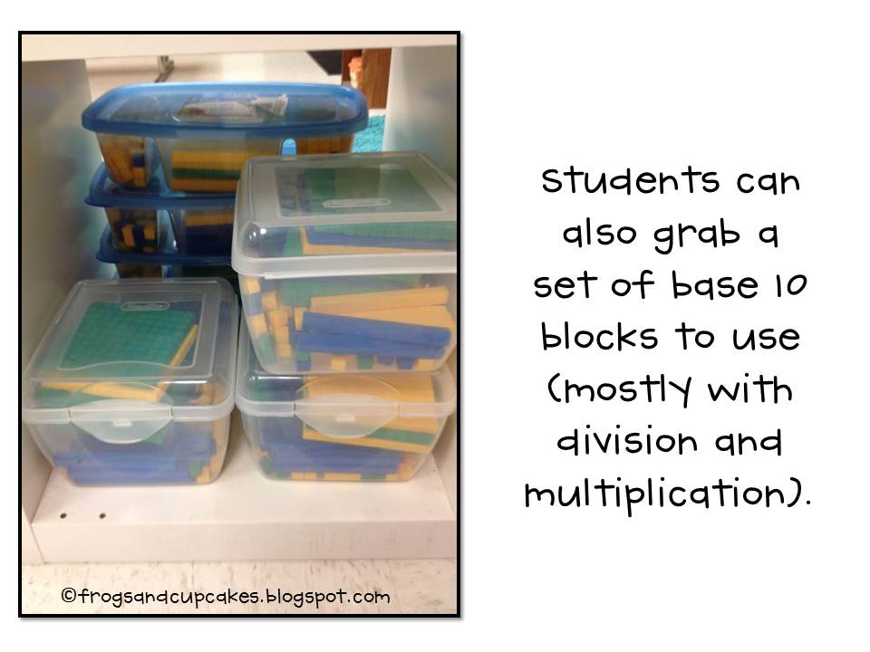 Tales of Frogs and Cupcakes: Math Manipulative Storage!!