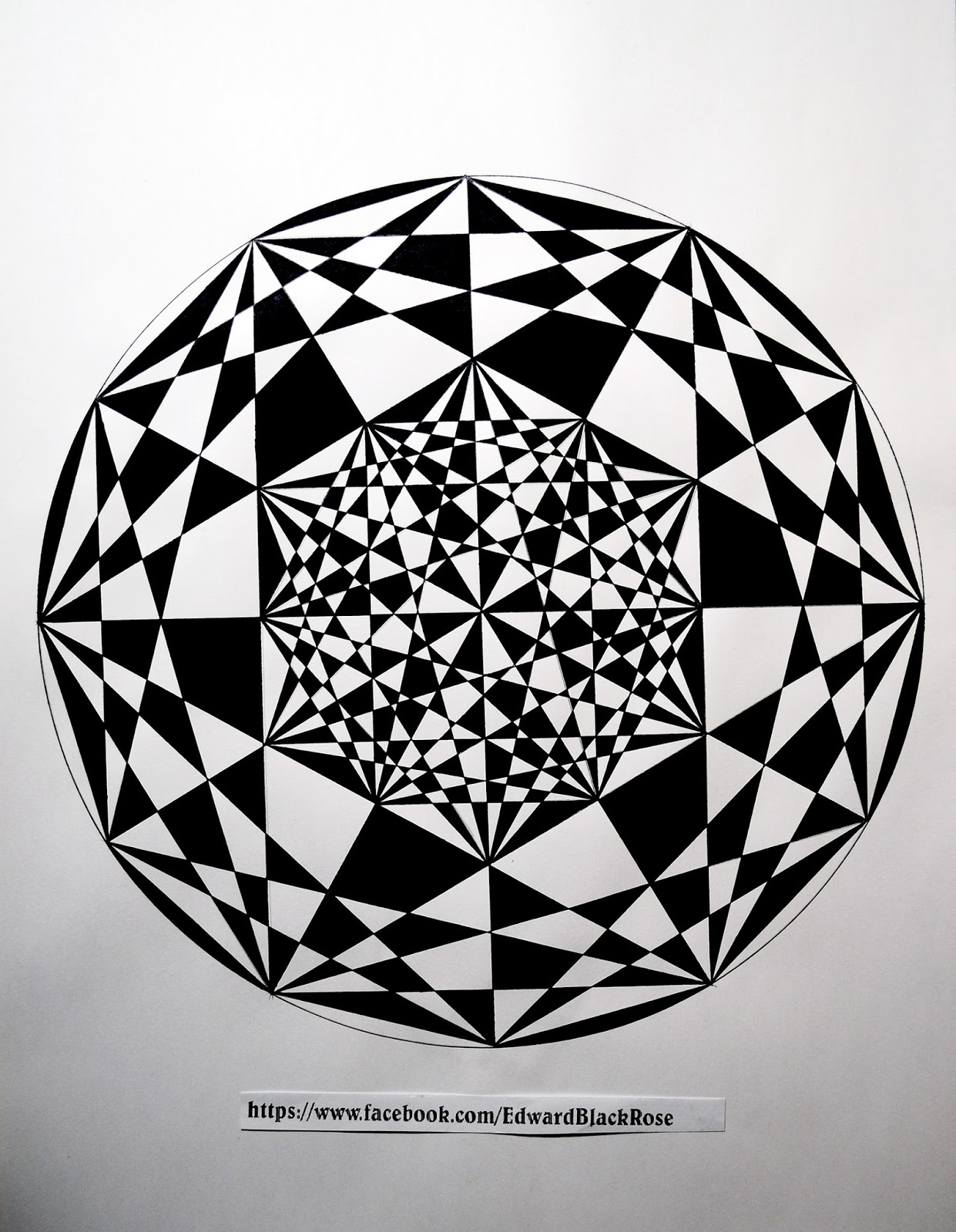 Edward Black Rose : Geometric Drawings