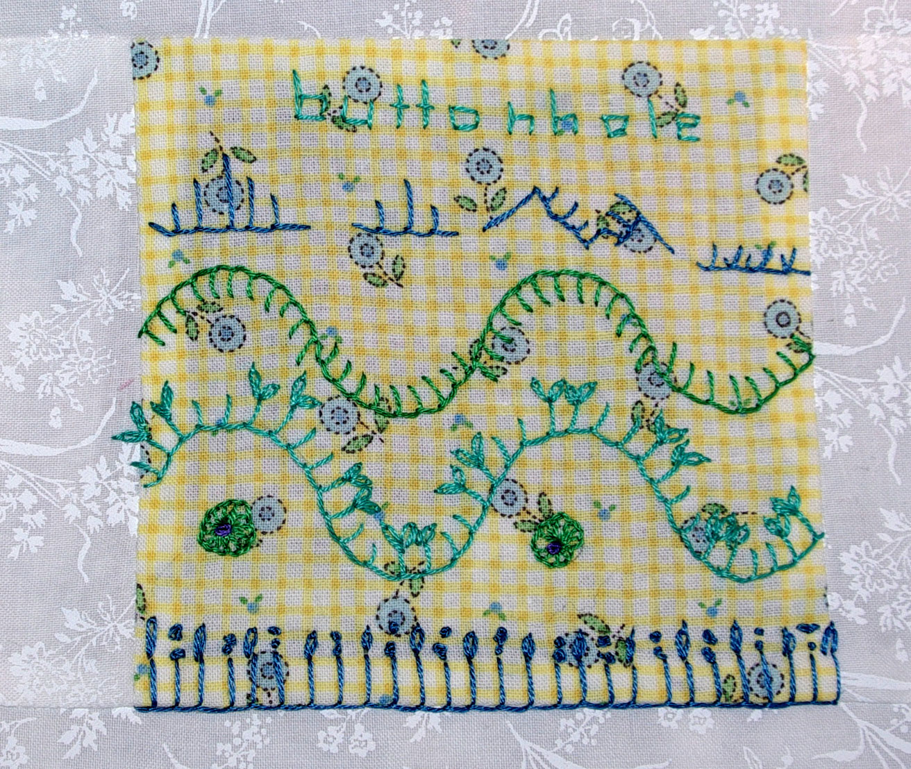 Sane, Crazy, Crumby Quilting: TAST 2012 - Buttonhole Stitch