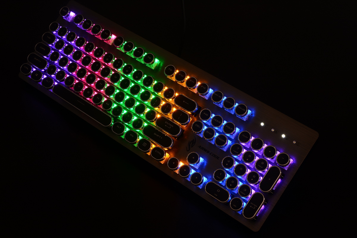 Altkey: 104 Keys Vintage Steampunk typewriter keyboard with RGB ...