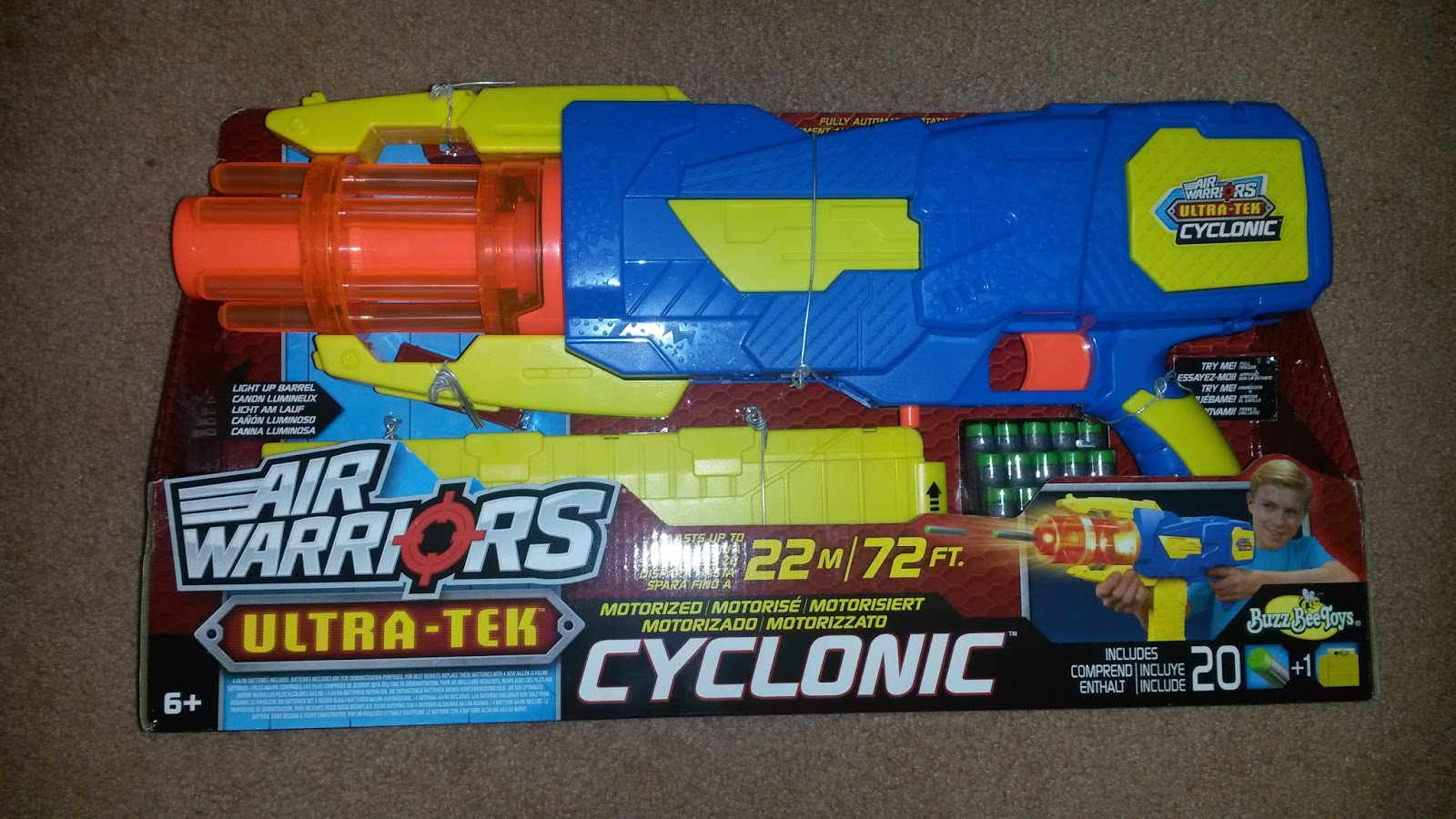 Outback Nerf: Review: Buzz Bee Cyclonic (22m/72ft EU)