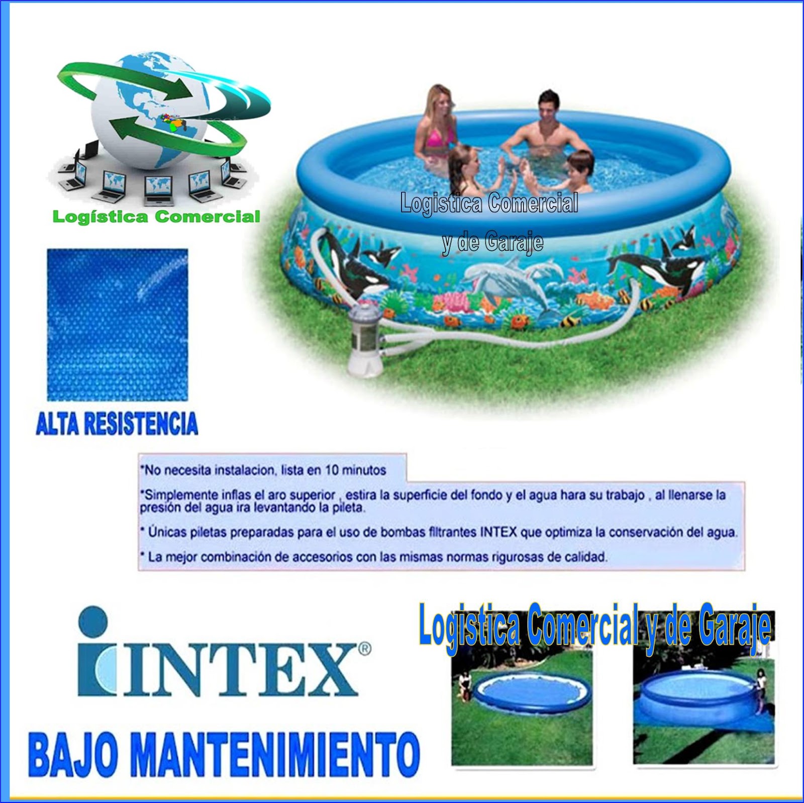 Piscinas Inflables: Piscina Familiar Inflable 305 X 76cm + Bomba ...