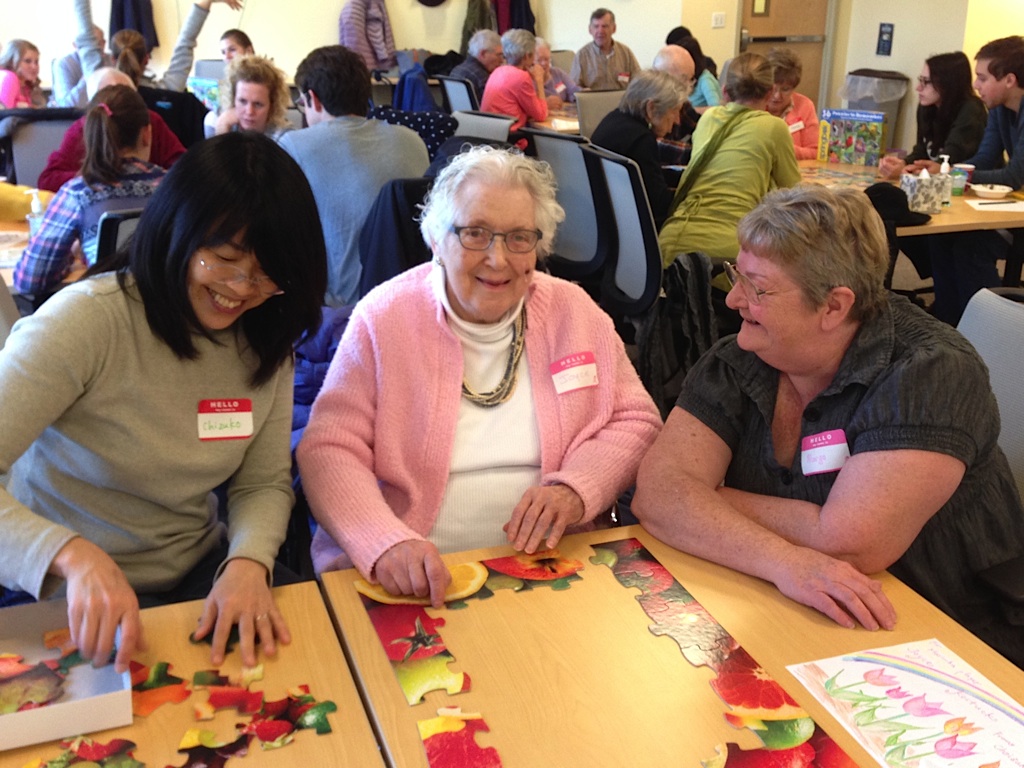 Puzzles To Remember: Happy, Engaged Alzheimer's Patients