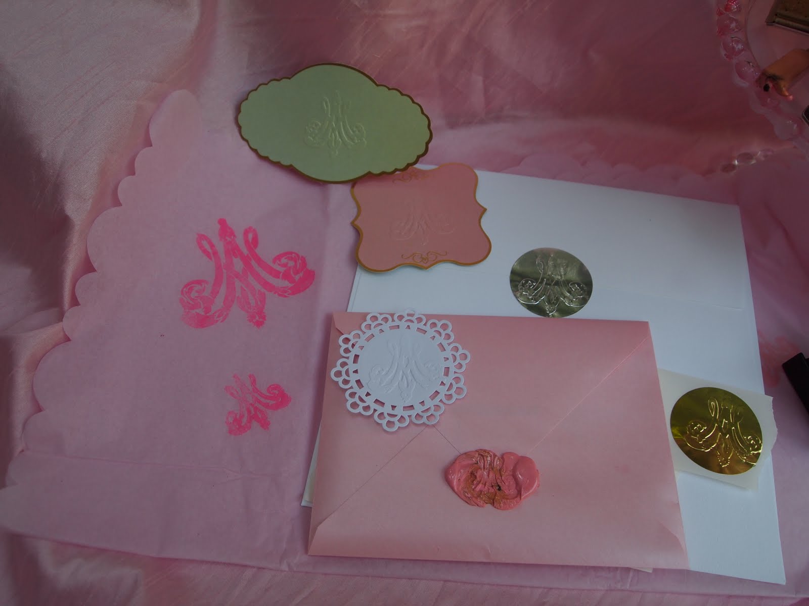 Marie Arden Pink Living: More monogram fun for Show and Tell Friday