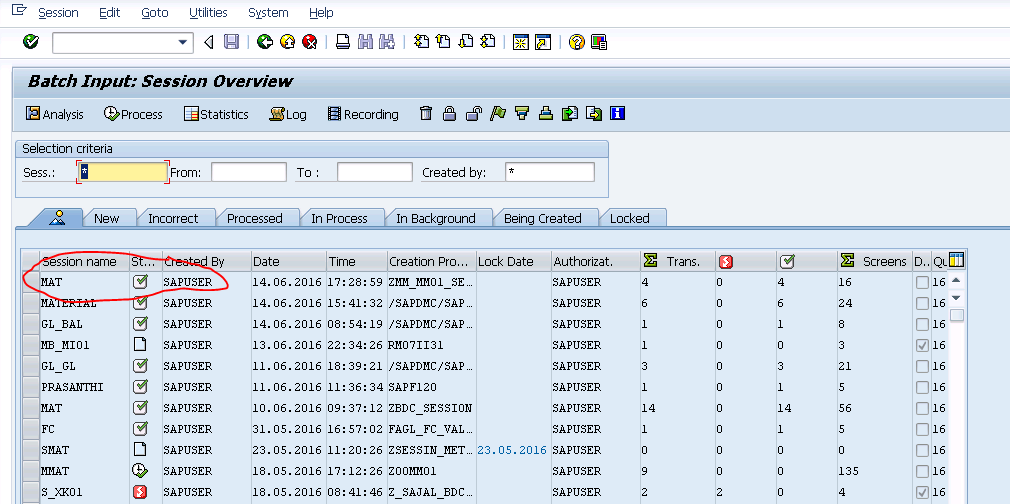 Sap Tech Uploading The Master Records Mm01 To Sap System Using Session Method Tab Delimited