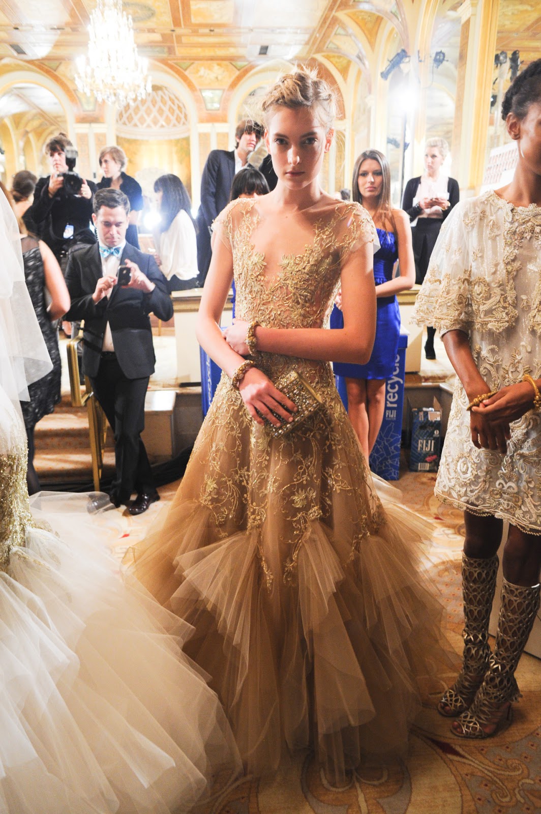 Fashion Runway | Backstage at Marchesa Fall/Winter 2012-2013 Fashion ...