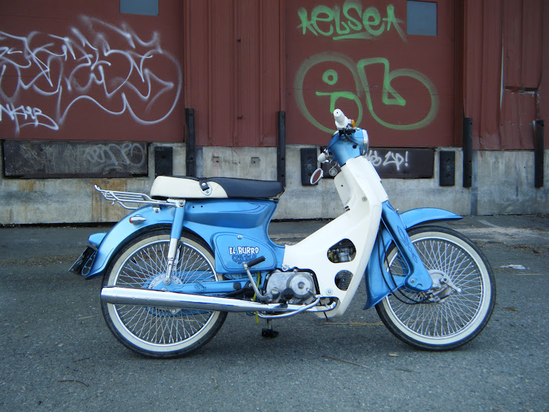 The World of JEK: "El Burro Azul" Custom C70 Honda Finished!