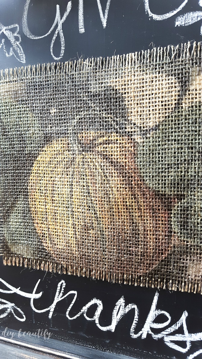 Printed Burlap Pumpkin - DIY Beautify - Creating Beauty at Home